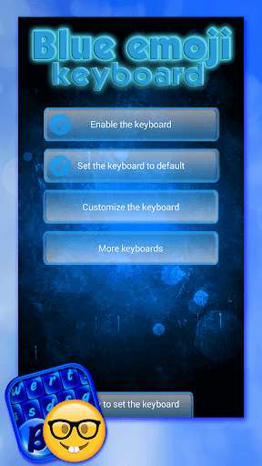Blue Emoji Keyboard Themes online game with UptoPlay