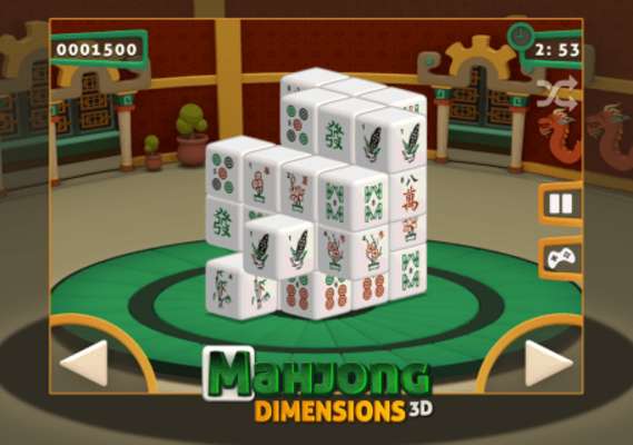 Mahjong Dimensions 3D online game with UptoPlay