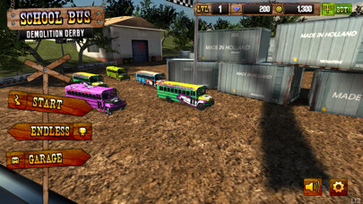 School Bus Demolition Derby online game with UptoPlay