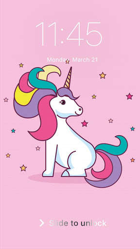 Unicorn Rainbow ART Kawaii Wallpapers PIN Lock online game with UptoPlay