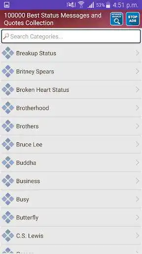 100000 Status Messages Arts Quotes Notes & Editor online game with UptoPlay