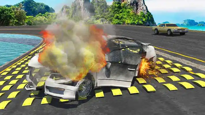 100+ Speed Bump Extreme Car Crash Simulator Game online game with UptoPlay