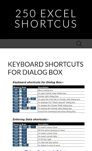 250 Excel shortcuts online game with UptoPlay