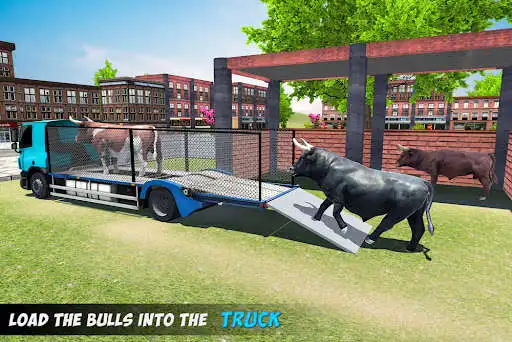 Angry Bull Transport Truck: Animal Cargo Games online game with UptoPlay