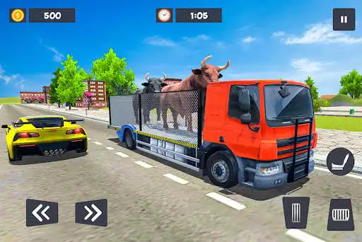 Angry Bull Transport Truck: Animal Cargo Games online game with UptoPlay