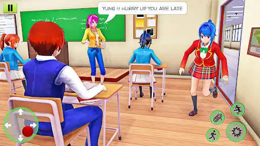 Anime High School Simulator: Girl High School Game online game with ...