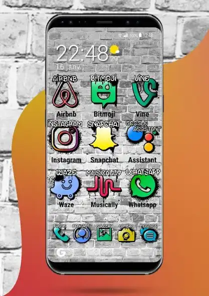 Apolo Graffiti - Theme, Icon pack, Wallpaper online game with UptoPlay