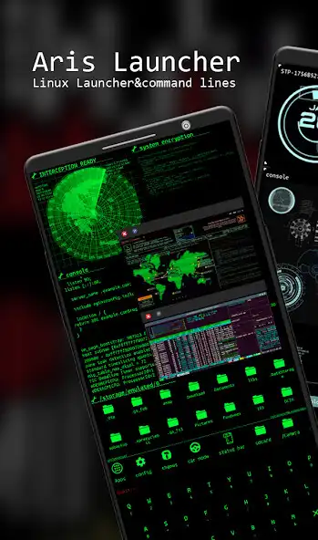 Aris Launcher, Hacker Style UI online game with UptoPlay