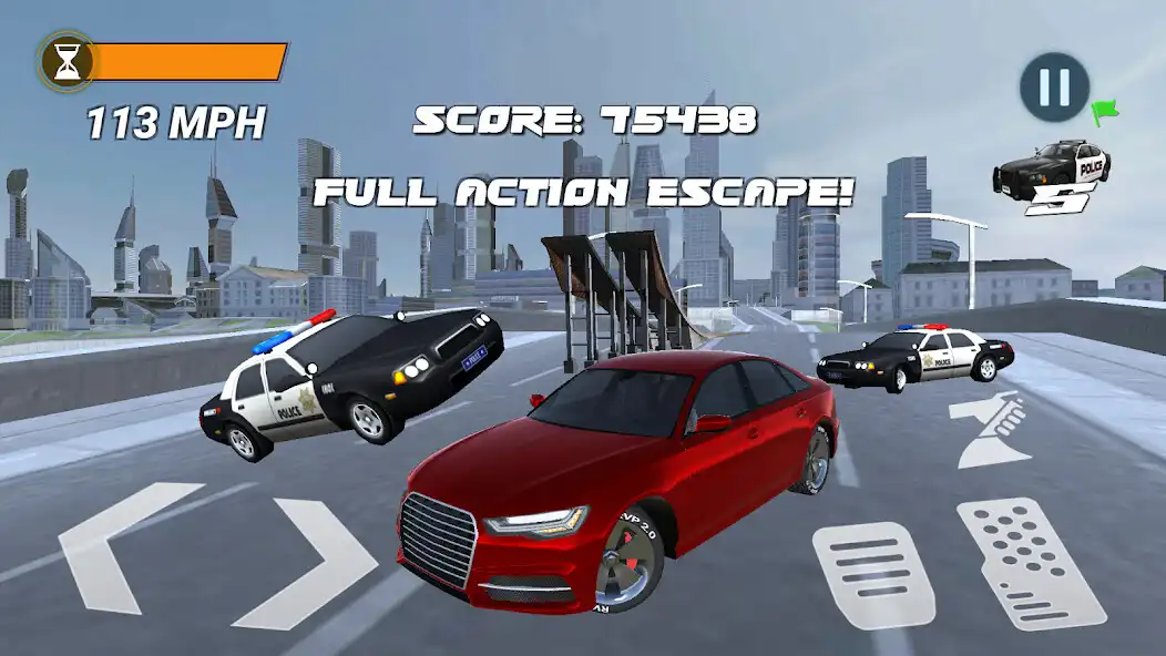 Audi Escape Police Car Chase online game with UptoPlay