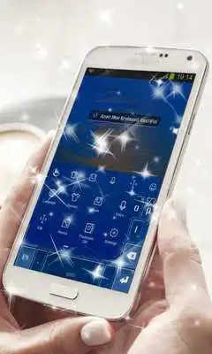 Azure Blue Keyboard Theme online game with UptoPlay