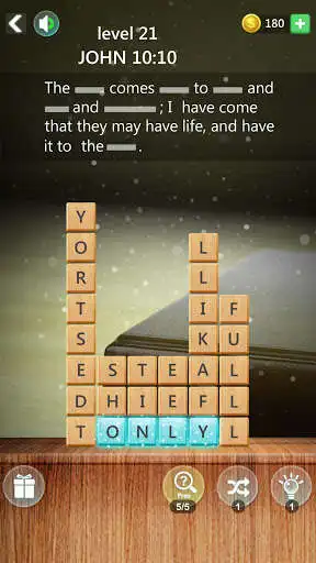 Bible word verse : stack puzzle online game with UptoPlay