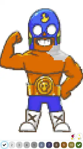Brawl Stars Pixel Art Coloring - Game online Color By Number dengan ...