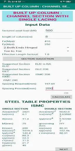 BUILTUP COLUMN(CHANNEL SECTION WITH SINGLE LACING) online game with ...