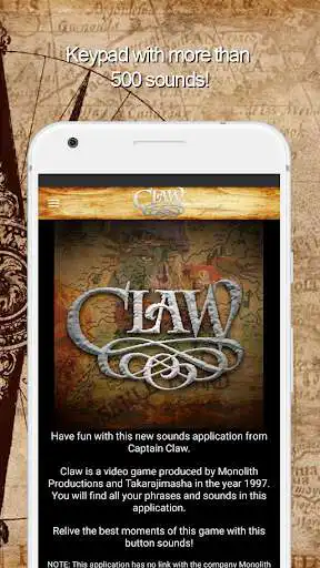 Captain Claw - Sound Keyboard online game with UptoPlay