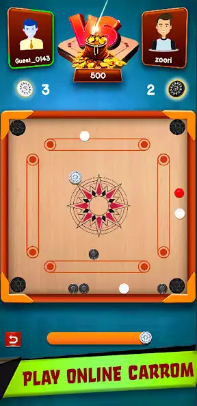 Carrom Board Pool Game online game with UptoPlay