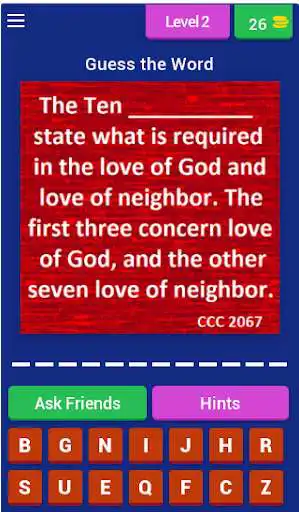 Catechism Ten Commandments Quiz (Catholic Game) online game with UptoPlay