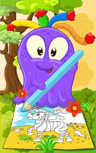 Coloring Pages and Puzzles Kid online game with UptoPlay