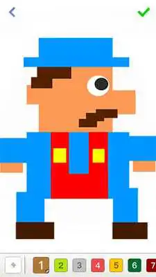 Coloring Pixel art Book - coloring by number online game with UptoPlay