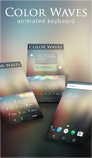 Color Waves Animated Keyboard + Live Wallpaper online game with UptoPlay
