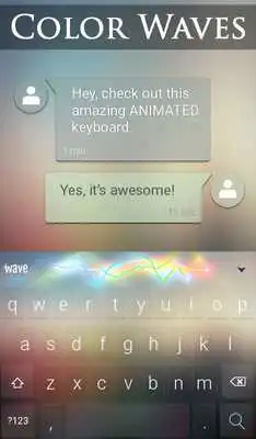 Color Waves Animated Keyboard + Live Wallpaper online game with UptoPlay