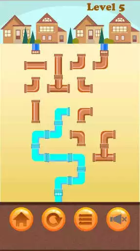 Connect Pipes Puzzle Game online game with UptoPlay