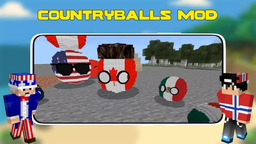 Countryballs Mod For Minecraft online game with UptoPlay