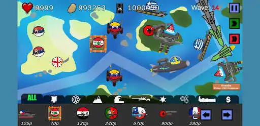 Countryballs: Tower Defense online game with UptoPlay