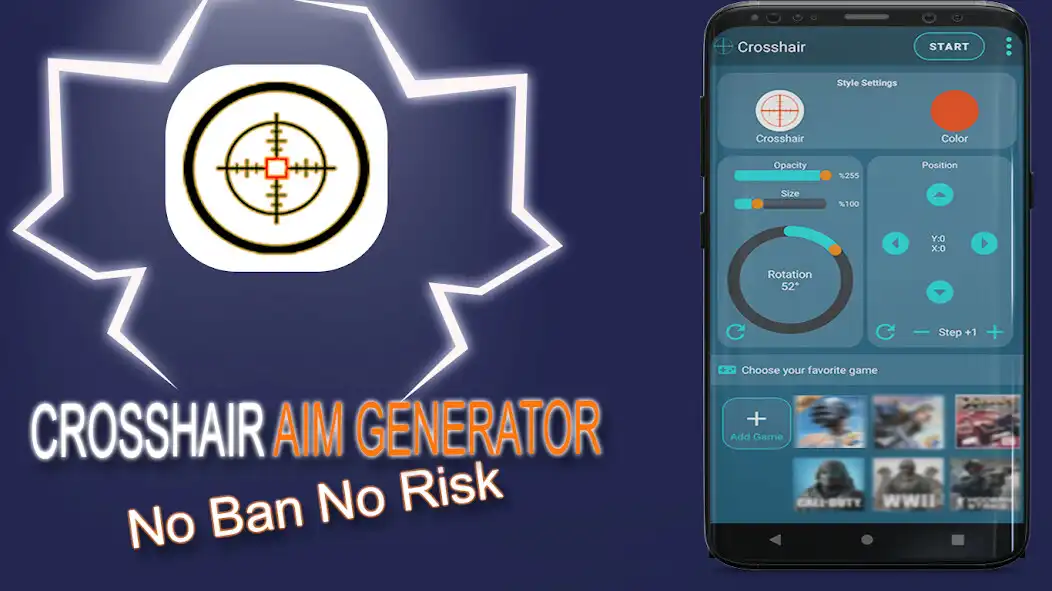 Crosshair Aim X- For FPS Games online game with UptoPlay