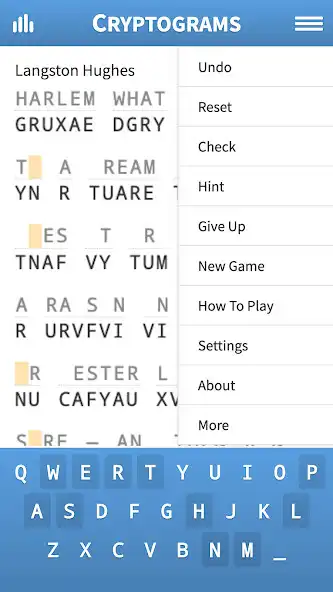 Cryptograms · Decrypt Quotes online game with UptoPlay