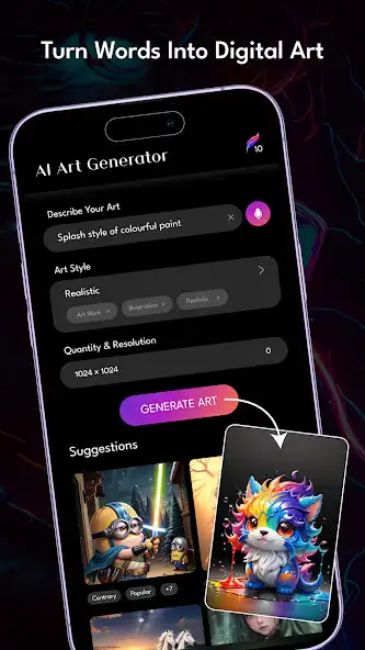 Dalle - Create art with AI online game with UptoPlay