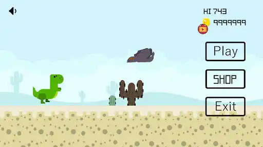 Dino T-Rex 2D Run online game with UptoPlay