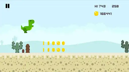 Dino T-Rex 2D Run online game with UptoPlay