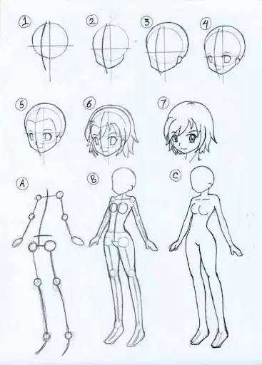 Drawing Anime Step By Step online game with UptoPlay