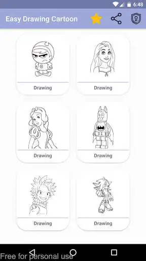 Easy Drawing - How To Draw Cartoon online game with UptoPlay
