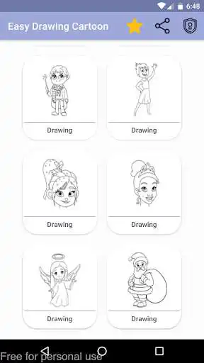 Easy Drawing - How To Draw Cartoon online game with UptoPlay