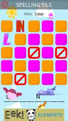 Eek! Spelling I online game with UptoPlay