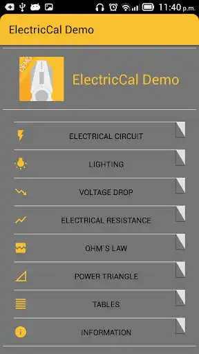 ElectricCal Demo (AC electrical calculations) online game with UptoPlay