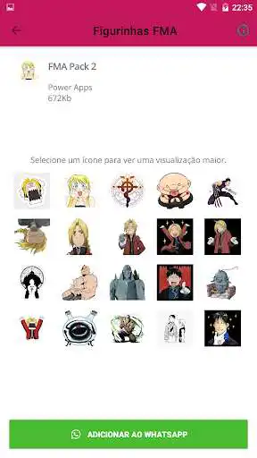 Figurinhas FMA - Fullmetal Alchemist online game with UptoPlay