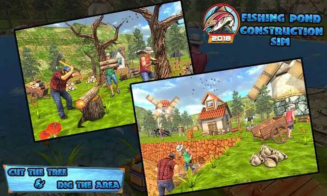 Fishing Pond Construction Sim online game with UptoPlay