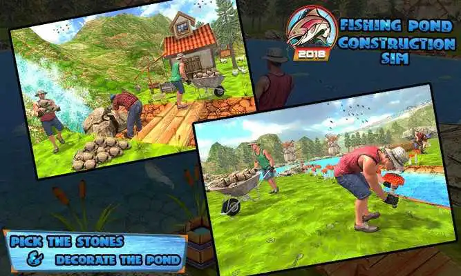 Fishing Pond Construction Sim online game with UptoPlay