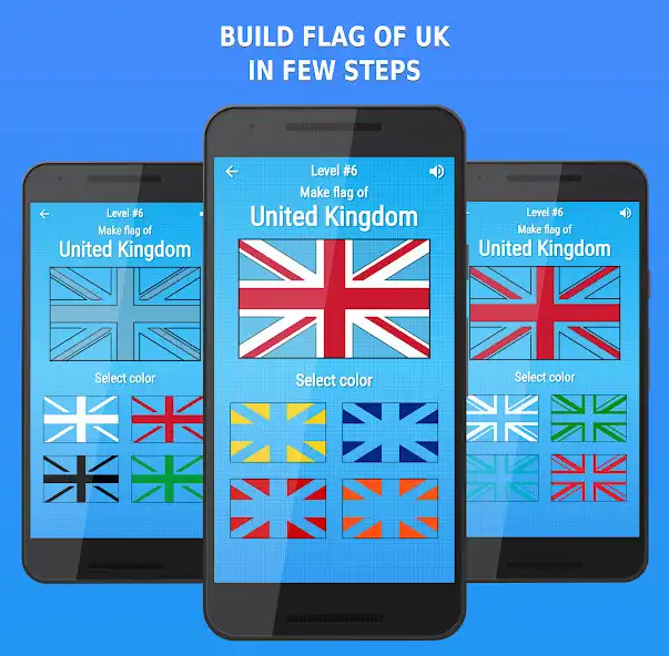 Flag Puzzle Quiz online game with UptoPlay
