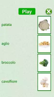 Flashcards Italian Lesson online game with UptoPlay