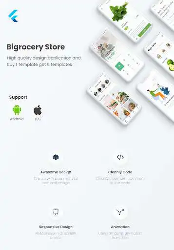 Flutter Grocery - Bigrocery in Flutter grocery app online game with UptoPlay