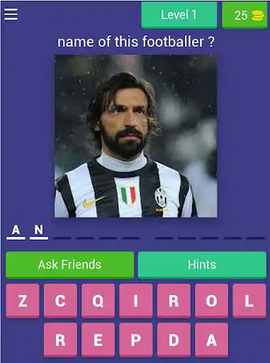 Footballer Name Game online game with UptoPlay