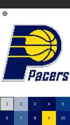 Free color by number NBA Logo - Drawing Pixel Art online game with UptoPlay
