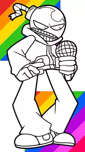 Friday Night Funkin Coloring FNF online game with UptoPlay