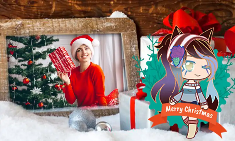 Gacha Christmas Photo Frame online game with UptoPlay