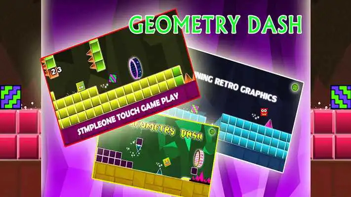 Geometry Down Dash online game with UptoPlay