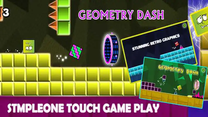 Geometry Down Dash online game with UptoPlay