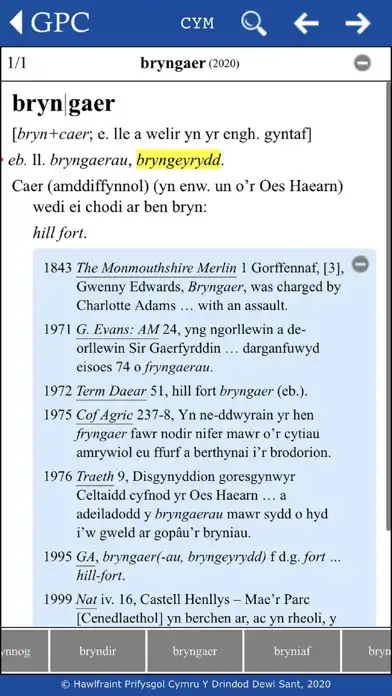 GPC Geiriadur Welsh Dictionary online game with UptoPlay